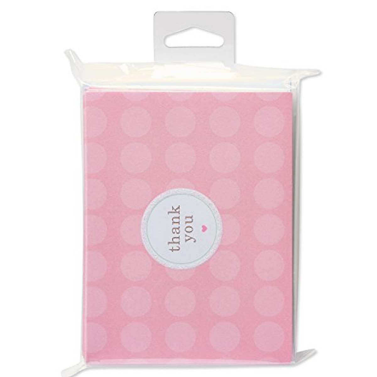 American Greetings Thank You Cards with Envelopes, Pink Dots (20-Count)