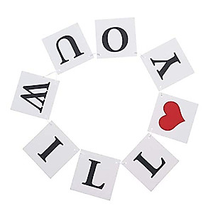 WILL YOU MARRY ME Banner Paper Bunting Banner Decorative Hanging Garland for Wedding Engagement Proposal Party Decoration