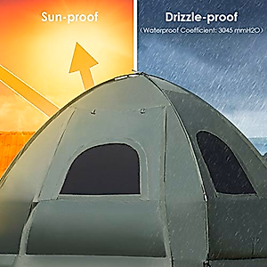 UMTEC 2-Person Compact Portable PopUp Tent Air Mattress and Sleeping Bag