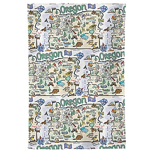 Fish Kiss State Map Multi-Use Towel (Oregon)