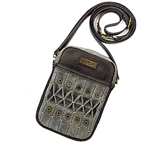 Chala Cell Phone Crossbody Purse - Handbag with Adjustable Strap (Olive_ 609 Sunflower)