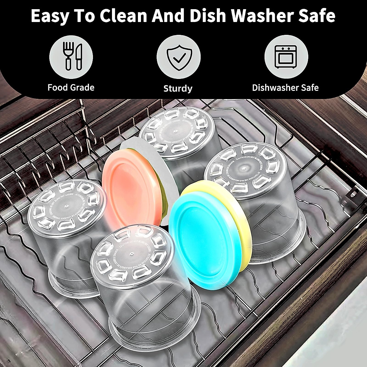 TFUTLT 24oz Containers Replacement for Ninja Creami Deluxe Pints and Lids - 4 Pack,Compatible with NC500 NC501Series 11-in-1 Deluxe Ice Cream Maker