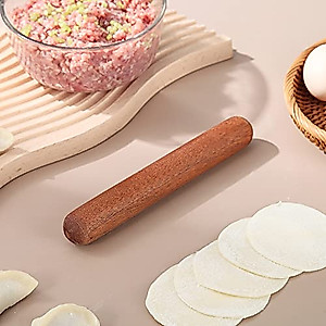 Kyraton Rolling Pin for Baking, Wood Dough French Rolling Pins Pizza Dough Roller, Dumpling Pin Pie Cookie Rolling Pins (7.9-Inch)