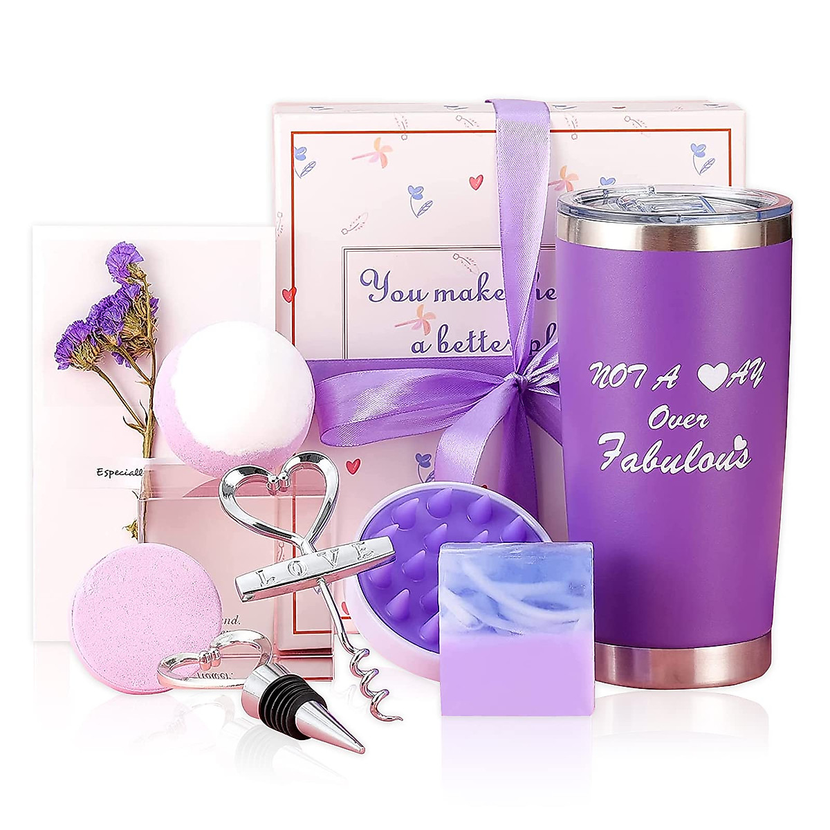 Birthday Gifts for Women, Gift Basket for Women Who Have Everything Christmas Stocking Stuffers Valentines Day Mother's Day Gifts for Wife Mom Sister Girlfriend from Daughter Son Husband Boyfriend