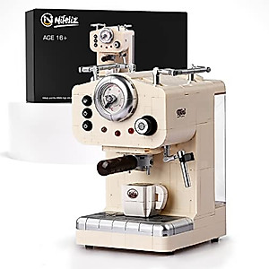 Nifeliz Semi-Automatic Espresso Machine, Retro Coffee Machine Building Block Kit, Collectible Display Model Set and Toy as Ideas for Adults (678 Pieces)