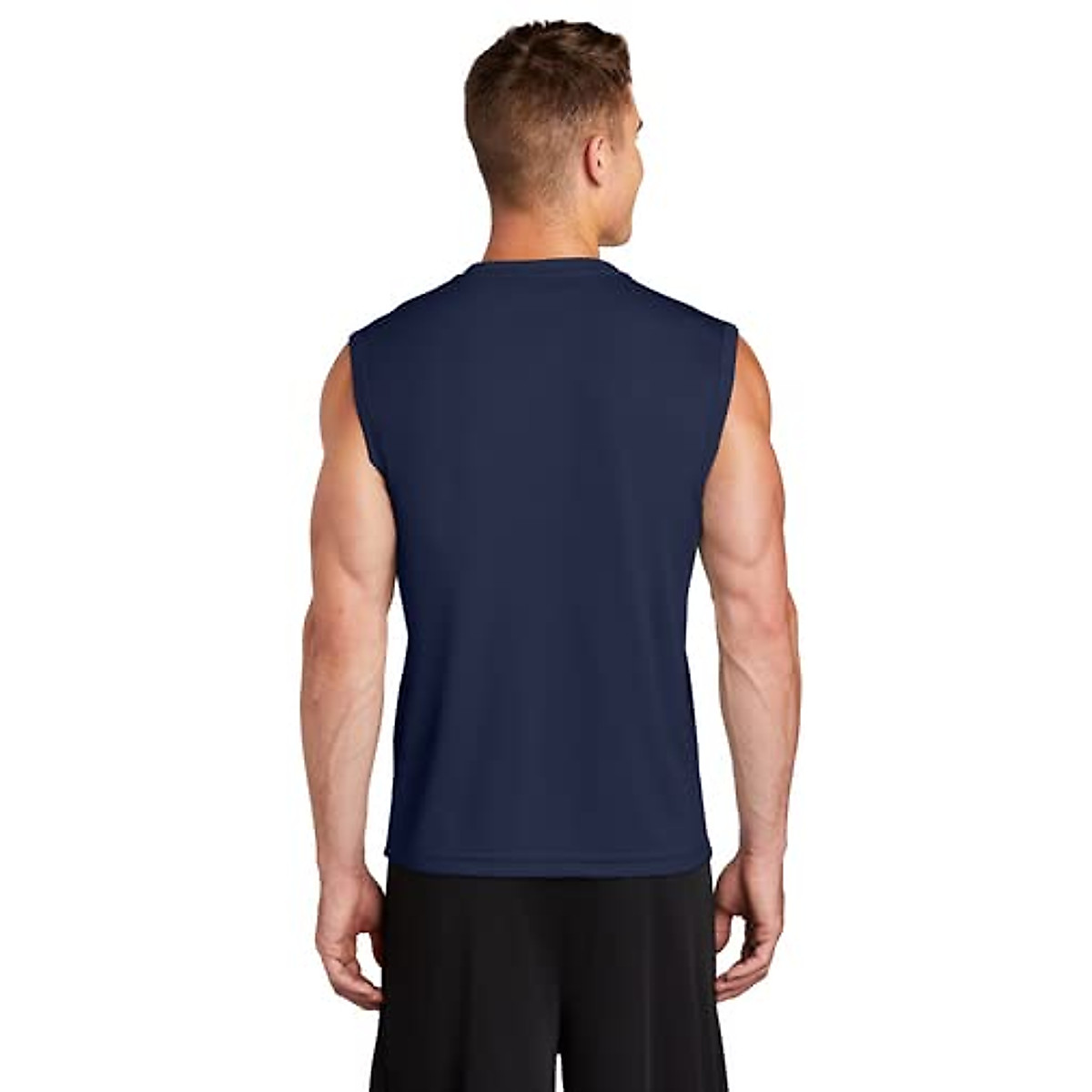 Mens Sleeveless Moisture Wicking Muscle T-Shirts. XS-4XL