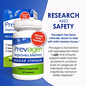 Prevagen Improves Memory - Regular Strength 10mg, 30 Capsules with Apoaequorin & Vitamin D & Prevagen 7-Day Pill Minder | Brain Supplement for Better Brain Health, Supports Healthy Brain Function