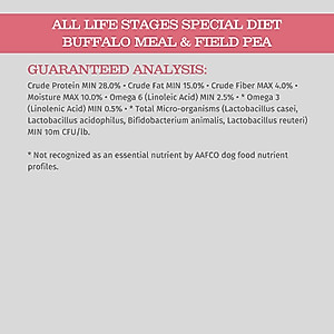 Blackwood Special Diet All Life Stages Dry Dog Food, 15Lb., Buffalo Meal & Field Pea Recipe, with Superfood Ingredients, Grain Free Dog Food