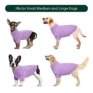 Kuoser Small Dog Sweater, Dog Sweaters for Small Dogs, Winter Dog Clothes for Small Dogs Boy Girl, Christmas Thanksgiving Dog Knitswear Puppy Sweater for Yorkie, Bichon Frise, Shih Tzu