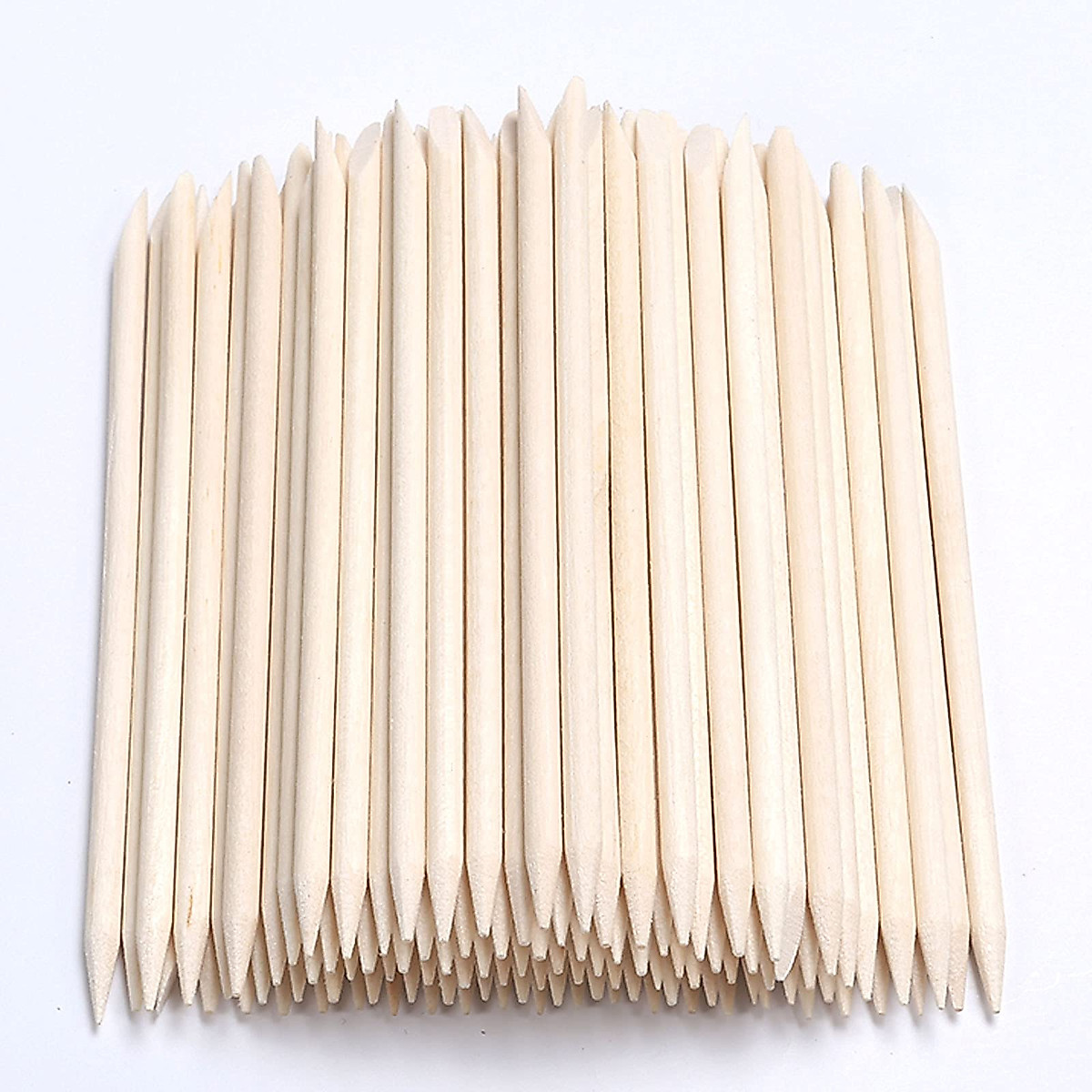 100Pcs Orange Wood Sticks for Nails, HOOMBOOM Double Sided Cuticle Pusher Remover Nail Art Manicure Pedicure Tool for Manicure Pedicure