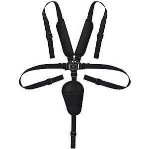 Kissral Universal 5 Point Harness Straps, Adjustable Baby Safety Strap Belt with Shoulder Pads and Guarding Pad, Harness Straps for High Chair/Pushchair/Stroller/Pram/Buggy (Black)