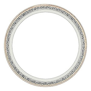 1 1/5 Ct Round Shape White Cubic Zirconia Two Tone Wedding Engagement Anniversary Womens Band Ring In 14K White Gold Plated 925 Sterling Silver (1.20 Cttw) Ring Size - 7