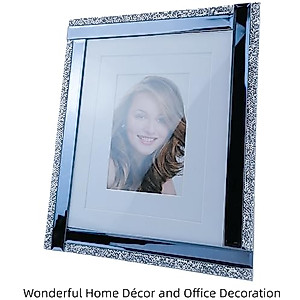 BANQLE Crystal Glass Picture Frames, Photo Frames Display for Wall or Tabletop, Present Photos 4x6 6x8 and 8x10 inches (Crystal)