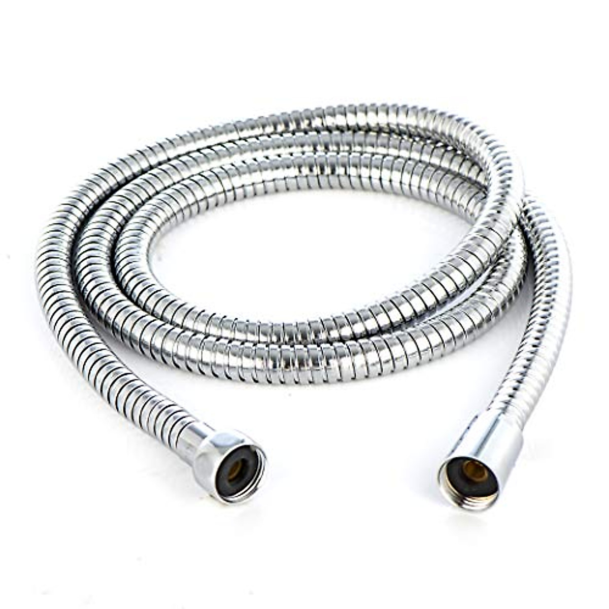 Klabb stainless steel Shower Hose, 96 Inches Chrome Handheld Shower Head Hose With Brass insert and nut.