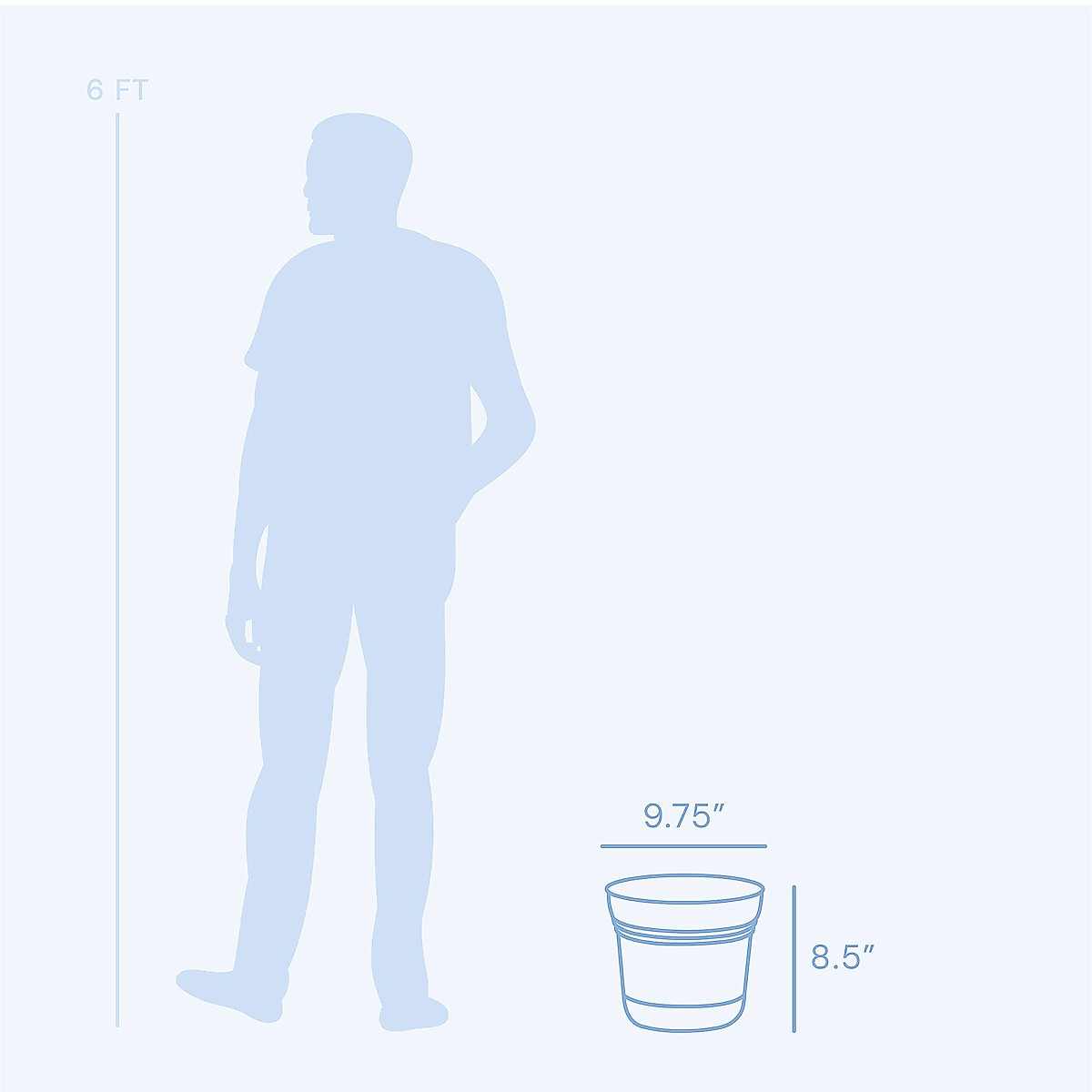 Bloem Saturn Round Planter with Saucer Tray: 10" - Burnt Red - Durable Plastic Pot, Matte Finish, Removable Saucer, for Indoor & Outdoor Use, Gardening, 1.5 Gallon Capacity