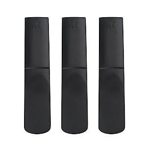 Alto Saxophone Reeds,Plastic Reeds For Alto Sax,3pcs Plastic Alto Saxophone Mouthpiece Reeds Strength 2.5 Repair Reed Accessory Black For Alto Sax Reed Synthetic