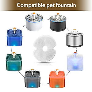 Cat Water Fountain Filter, Multiple Filtration Pet Water Fountain Replacement Filter,8 or 12 Packs of Cotton Activated Carbon Cat Fountain Filter(Filter 8 Pack)