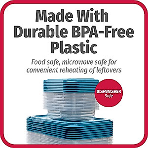 GoodCook EveryWare Pack of 14 BPA-Free Plastic Food Storage Containers with Lids Lunch Set (42035)