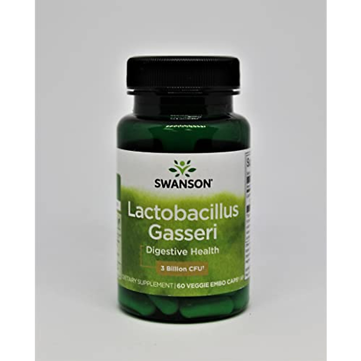 Swanson Lactobacillus Gasseri - Probiotic Supplement Supporting Digestive Health with 3 Billion CFU - Design-Release Satiety & Fat Metabolism Support - (60 Veggie Capsules)