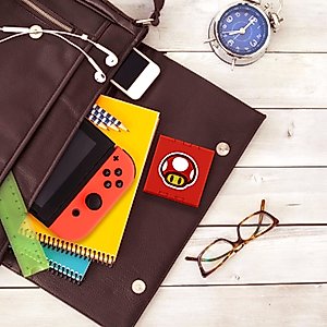 UFOPETIE 16 in 1 Game Storage Box for Switch Game Cards Mario Games Cube up to 16 Games,for Nintendo Switch Game Card Case Cube Nintendo Switch Game Storage Box Mario Mushrooms Thumb Grip 2PCS