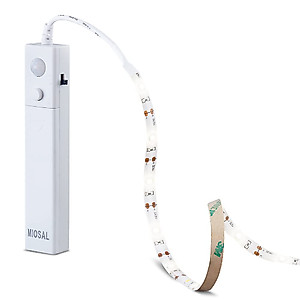 Motion Sensor LED Light Strip Battery Powered Closet Lights Stick On Under Cabinet