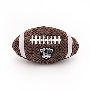 ZippyPaws SportsBallz - Plush Football Dog Toy, Soft Squeaky Balls for Dogs, Indoor & Outdoor Puppy Fetch Toys for Small, Medium, & Large Dogs, Stuffed Plushie Play Toy Balls for Puppies