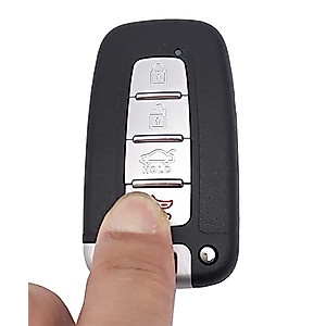 vurbemes 4 Buttons Replacement Key Fob fit for 2010 2011 2012 2013 2014 2015 Hyundai Sonata Elantra Genesis Veloster Kia Optima Smart Keyless Entry Key Fob (SY5HMFNA04)