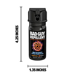 Byrna BGR MAX Pepper Spray + Tear Gas | Maximum Stopping Power | Attacker Tracker UV Marking DYE Technology | Military Strength Self-Defense Stream Spray (2 OZ)