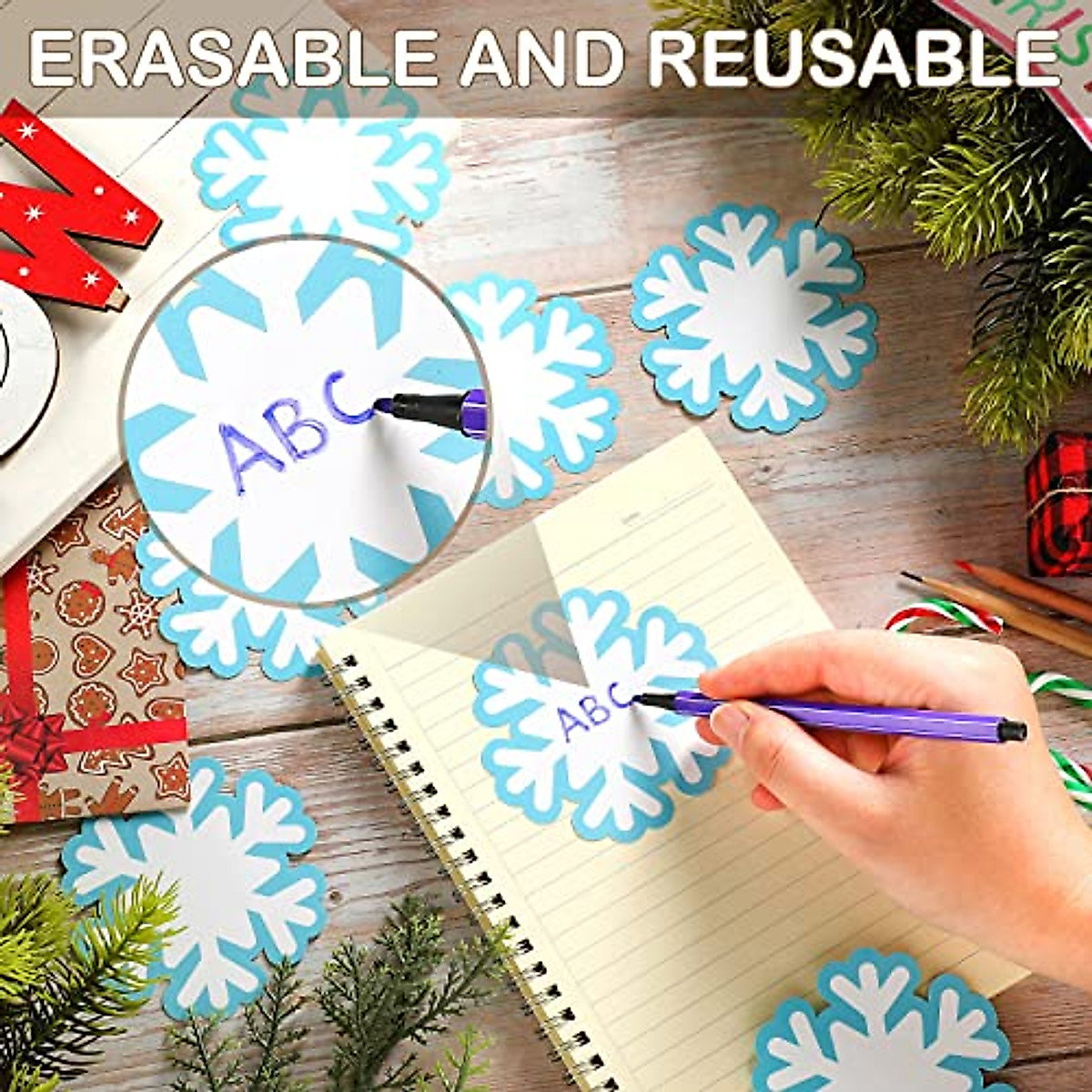 Geyee 100 Pcs Snowflake Cutouts Bulk Winter Bulletin Board Cutouts Decorations Paper Snowflakes DIY Snowflake Cutouts for Kids Classroom Party Supply(3.5 Inch)