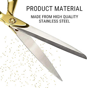 11" Gold Scissors for Grand Opening – Heavy Duty Gold Ribbon Cutting Scissors for Special Events Inaugurations Ceremonies Sharp Stainless Steel Scissors Gold 11 Inch Best Scissors for All Purpose