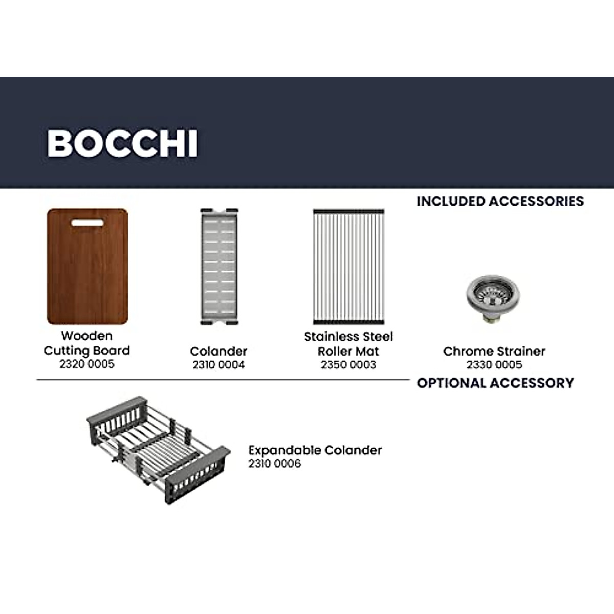 BOCCHI Arona Apron-Front 33 in. Single Bowl Granite Composite Kitchen Sink with Integrated Workstation and Accessories in Metallic Black