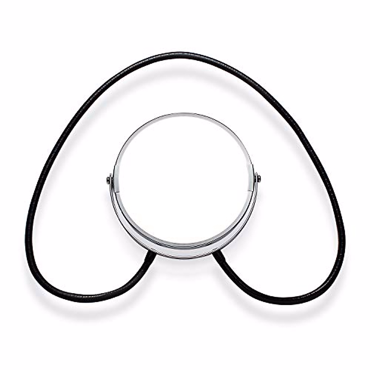 Double Sided Mirror, Standard Viewing and 5X Magnification, Mirror' arm is Flexible to Around The Neck