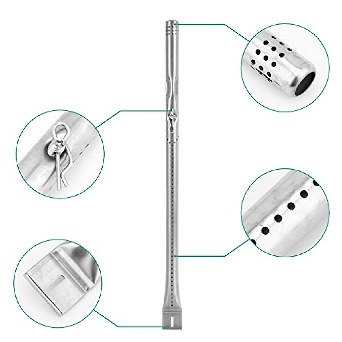 Grill Replacement Parts Kit for Charbroil Advantage Series 4 Burner 463240015 463344015 463240115 463343015 463433016 463432215 Models. Grill Burner Tube, Heat Plate, Crossover Tube and Igniter Kit.