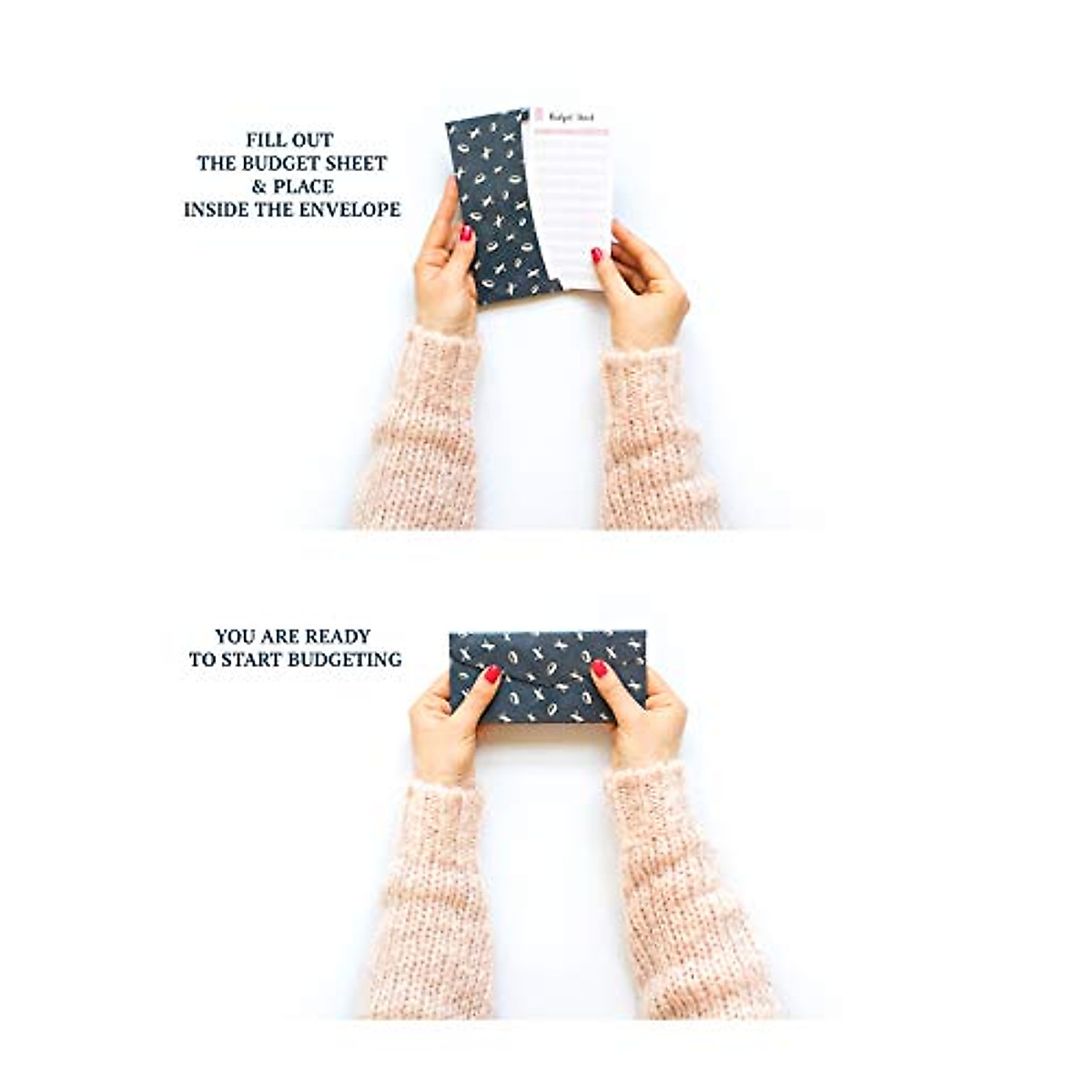 Cash Budget Envelopes for Cash System - 12 Pcs Money Envelopes for Cash Budgeting plus 12 Budget Sheets - Cash Envelopes for Budgeting - Money Saving Envelopes System Wallet for Cash Budgeting