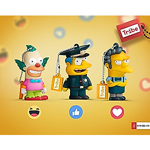 Tribe FD003413 The Simpsons Springfield Pendrive Figure 8 GB Funny USB Flash Drive 2.0 Memory Stick Data Storage, Keyholder Key Ring, Chief Wiggum, Blue