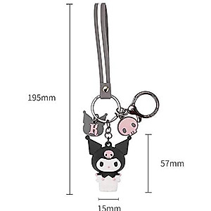 Mtoye Cute Kawaii Accessories Anime Keychain Adorable Premium Quality Cartoon Keychain Keyring Key Purse Handbag Charms