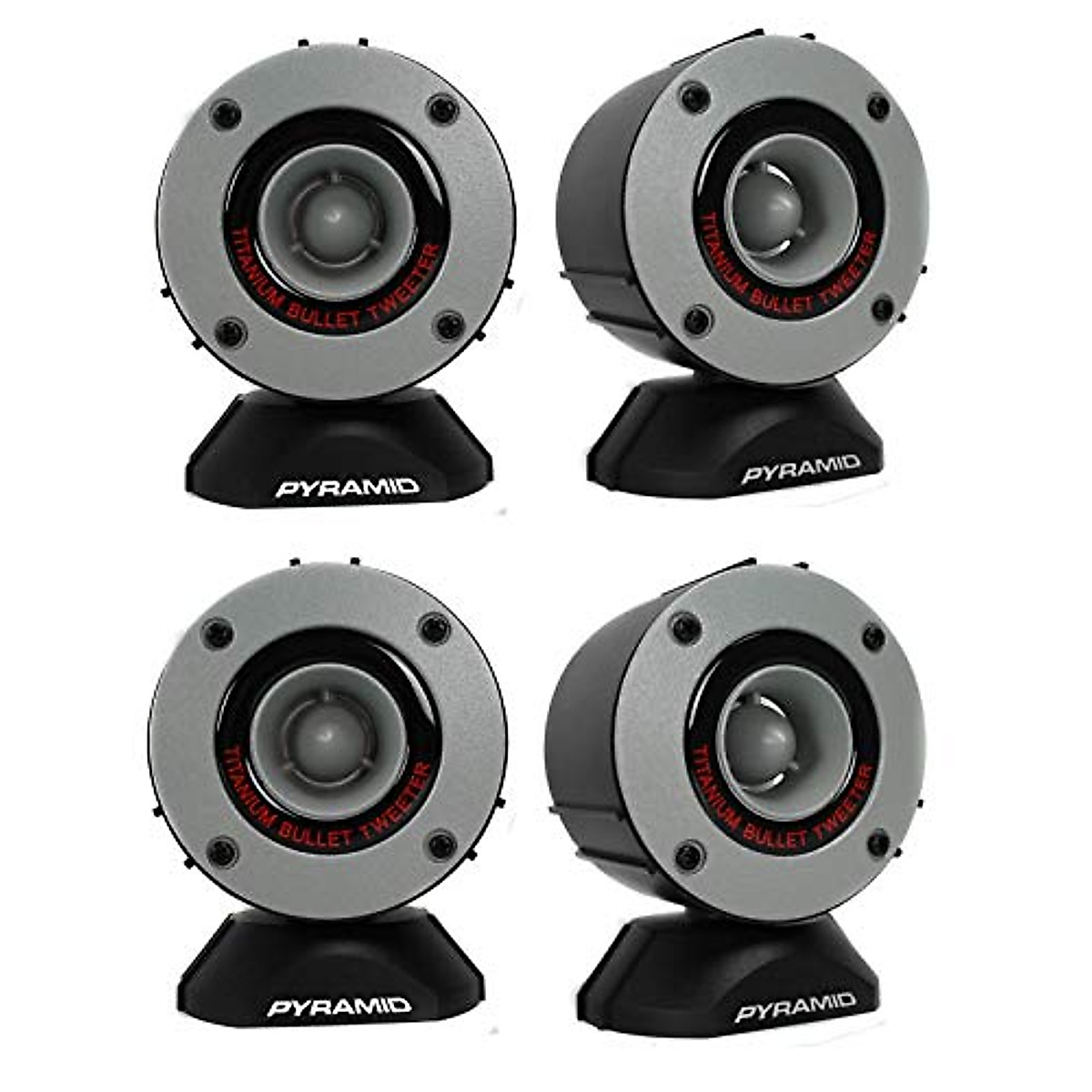 Pyramid TW28 3.75" 600W Super Car Audio Horn Bullet Aluminum Tweeters