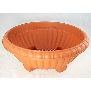 Calibonsai Japanese Plastic Bonsai Training Pot Home Garden Planter 13 inches x 13 inches x 5 inches - Orange