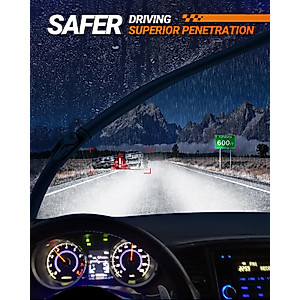 SEALIGHT H10 9145 LED Fog Light Bulbs or DRL, 600% Brightness 9040 9045 9140 Fog Lights LED Bulb for Car, 6500K Cool White Dual-row CSP Chips, 1:1 Mini Size, Pack of 2