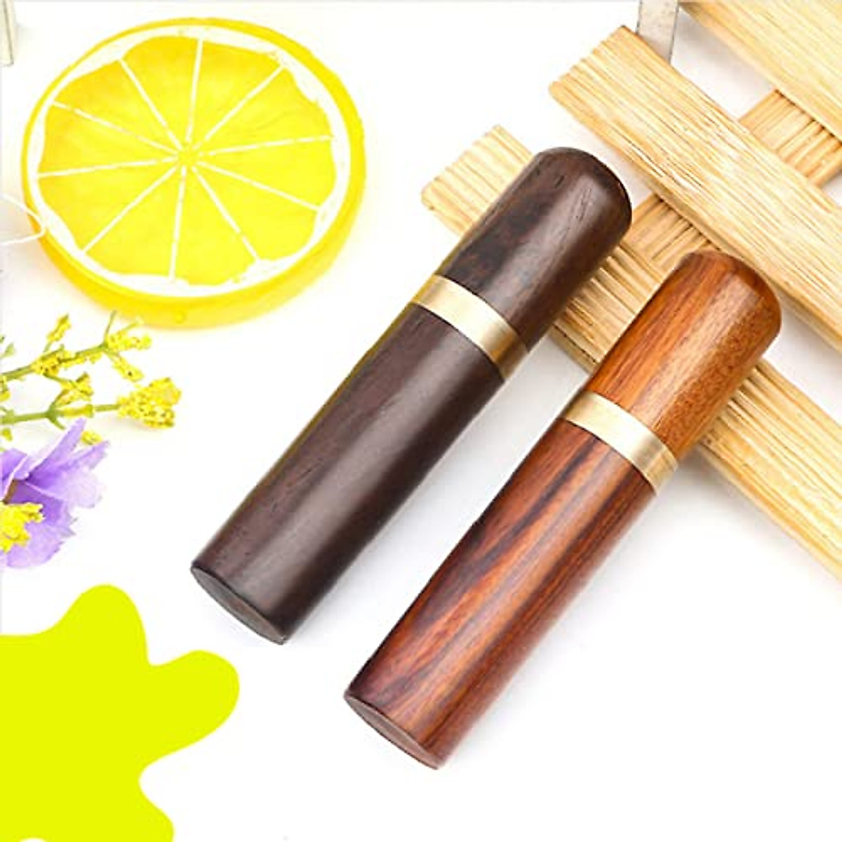 SHUNLONG 2 Pieces Sewing Needles Holder Storage Case Wooden Needle Case with 36 Pieces Self-Threading Sewing Needles Silver Tail Toothpick Holder for Sewing Stitching Embroidery DIY Sewing Craft