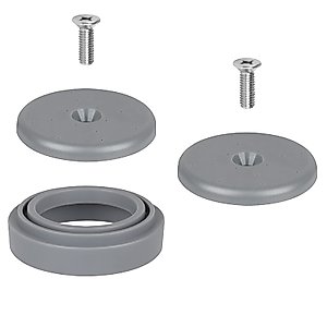 Pre Rinse Spray Valve Repair Kit for Most Commercial Dish Sprayer Nozzle 1.42 GPM Touch On Kitchen Sink Faucets Bumper and 2 PCS Spray Face & Screw Repair Part, Gray