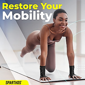 Sparthos Wrist Support Sleeves (Pair) – Medical Compression for Carpal Tunnel and Wrist Pain Relief – Wrist Brace for Men and Women (Medium, Midnight Black)