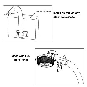 Mounting Arm for Barn Light,Area Light Extension Mounting Arm for Outdoor Security Yard Light,Pole Mount for Dusk to Dawn,Solar Streetlight,Standard Mounting O.D. 1.7inch(42mm),Silver Housing,Sturdy