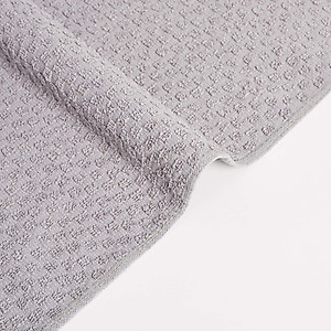 Kitchen Towels - Dish Towels and Dish Cloths - Hand Towel and Dishcloths Sets - 100% Soft Ring Spun Combed Cotton - Great for Cooking in Kitchen or Household Cleaning - Size 15" x 25" (Grey, 12)