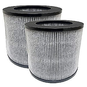 Nispira 3-in-1 True HEPA Activated Carbon Filter Replacement For Bissell MYair Personal Air Purifier 2780A 2780 27809, Compared to Part 2801. Size 7" x 7" x 6.1". 2 Packs (NOT FOR MODEL 3139A, 3069)