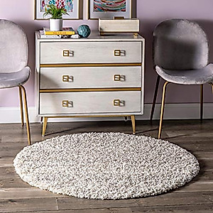 nuLOOM Brooke Shag Tasseled Area Rug, 4x6, Ivory