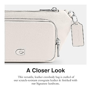 COACH Belt Bag in Crossgrain Leather, Chalk