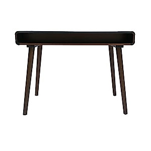 Christopher Knight Home Peninah Mid-Century Rubberwood Writing Desk, Charcoal Grey / Medium Brown