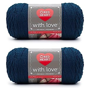 Red Heart with Love Peacock Yarn - 2 Pack of 198g/7oz - Acrylic - 4 Medium (Worsted) - 370 Yards - Knitting/Crochet