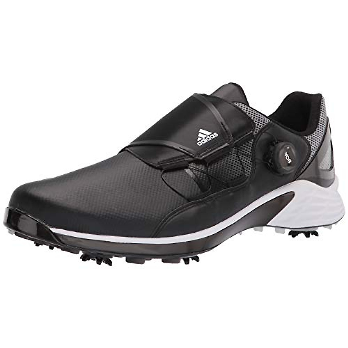 adidas mens Zg21 Boa Golf Shoe, Black/White/Lghsolgre, 7 US
